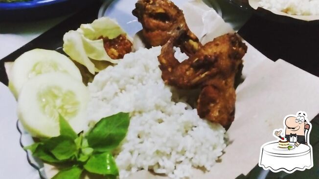 Menu at Ayam Banting restaurant, Malang