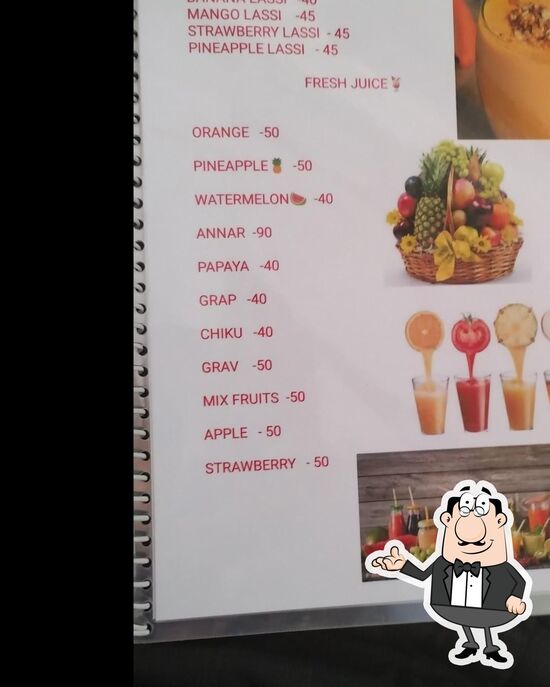 Menu at Akhaya coffee shop.tiffin centre, Bhanjanagar