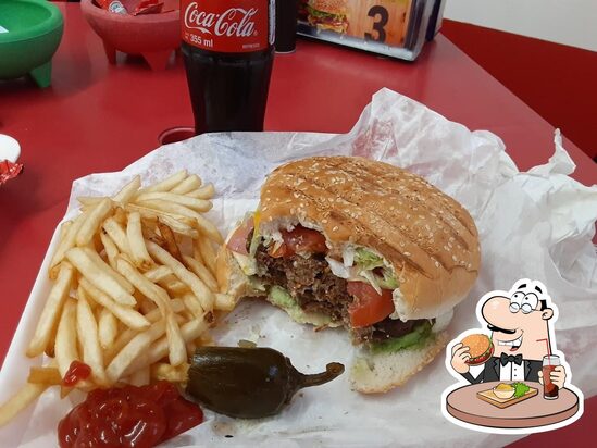 Menu at Pino Burger restaurant, Nuevo Laredo, Calle Maclovio Herrera 2344