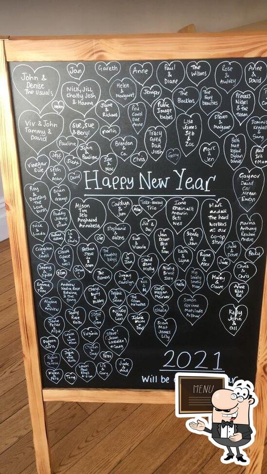 Menu at La Nouba cafe, Cardiff