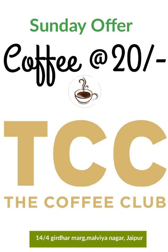 TCC-The coffee club, Jaipur - Restaurant menu, prices and reviews