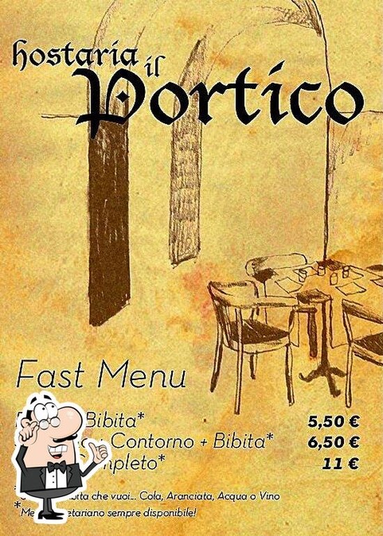 Menu da Il Portico ristorante, Urbino