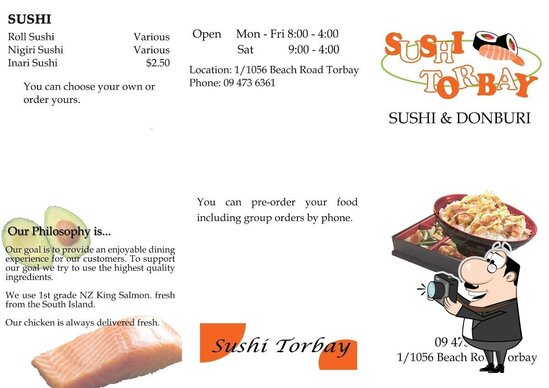 Sushi Torbay, 1056 Beach Rd in Auckland - Restaurant menu and reviews