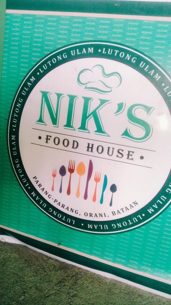 Menu at NIK'S FOOD HOUSE restaurant, Orani