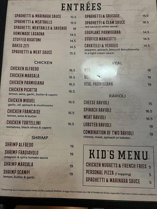 Menu at Uncle Mikey's Pizza pizzeria, Murrells Inlet