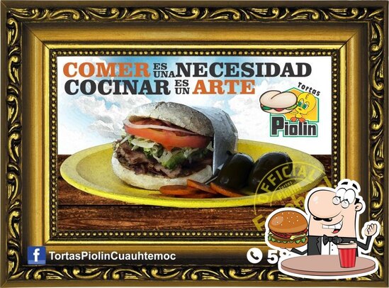 Menu at Tortas Piolin restaurant, Ciudad Cuauhtemoc