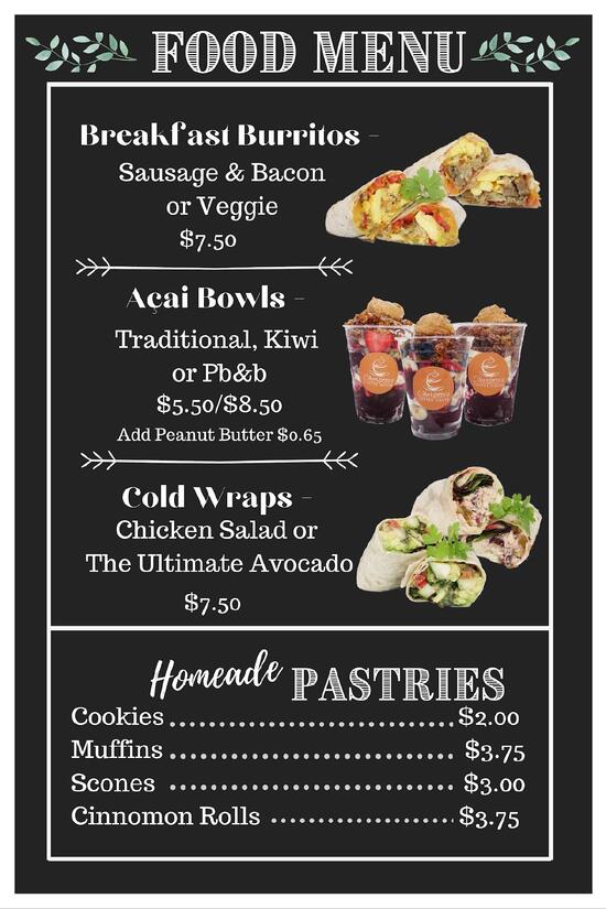 Menu at Charlotte's Coffee House Drive Thru, Dubuque