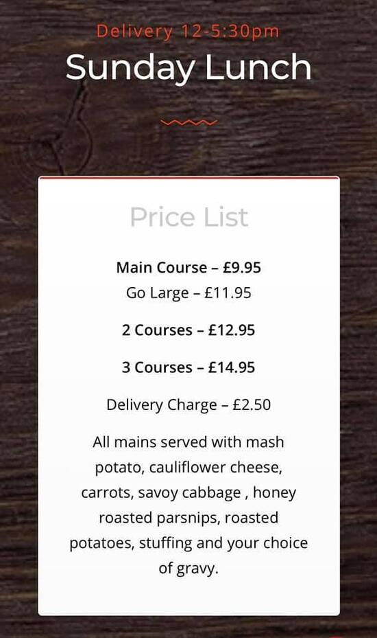 Menu at CJ's Restaurant & Bar, Nuneaton