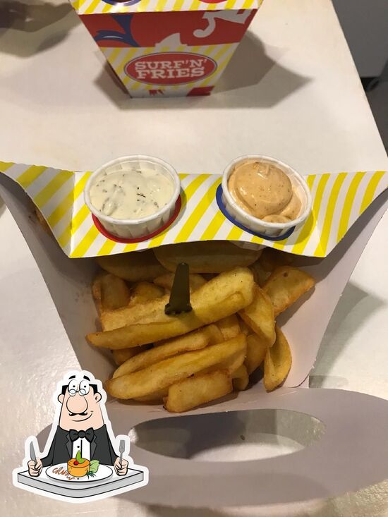 Menu at Surf 'n' Fries restaurant, Sarajevo