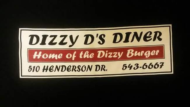 Menu at Dizzy D's Diner restaurant, Regina