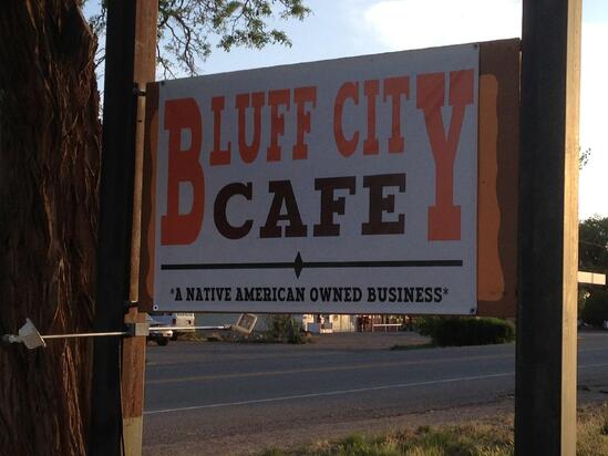 Menu at Bluff City Cafe, Bluff