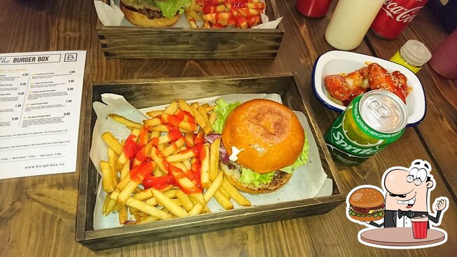 Menu at Burger Box fast food, London, Unit 1a Meridian Trading Estate ...