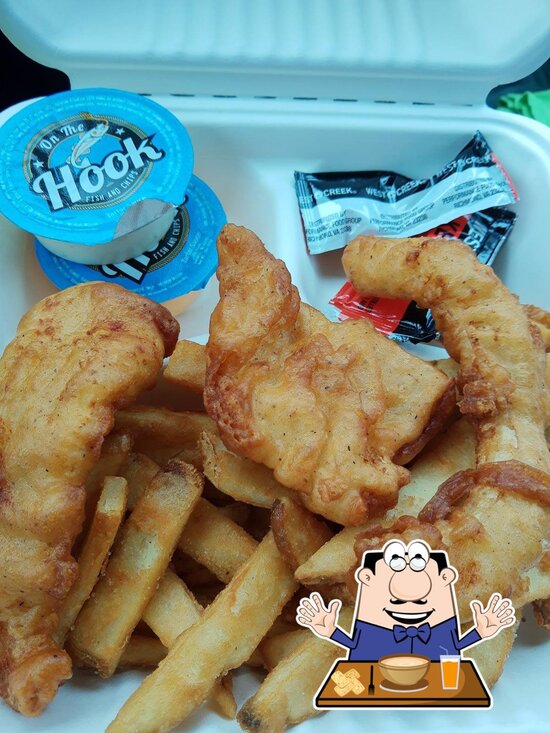 Menu at On the hook fish and chips restaurant, Chesterfield