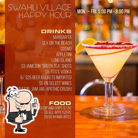 Menu at Swahili Village restaurant, Beltsville