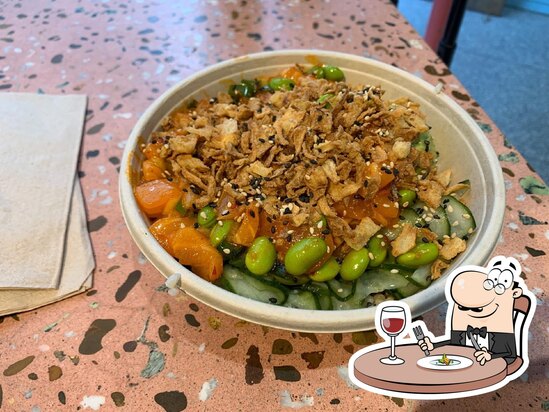 Menu at Honi Poke restaurant, London, 39 Margaret St