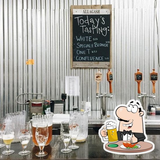 Menu at Allagash Brewing Company restaurant, Portland