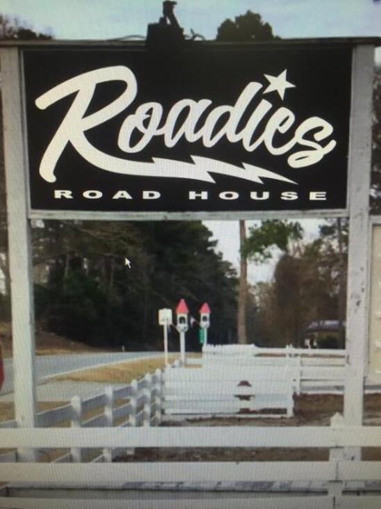 Menu at Roadies roadhouse club, Seven Springs