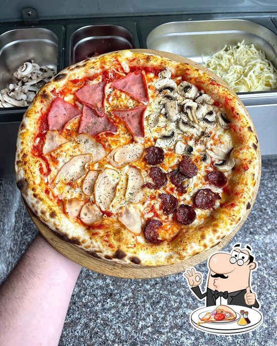 Menu at PizzaMania restaurant, Prishtina