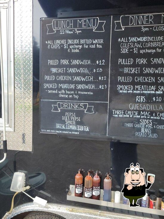 Menu at Mr T’s Smoke Shack BBQ, Arundel