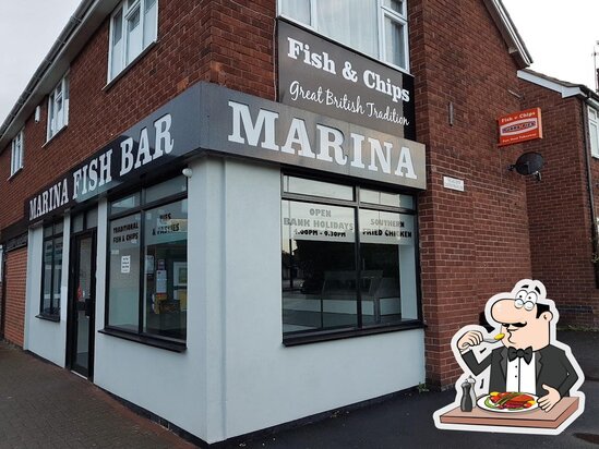 Menu at Marina Fish Bar, Coventry, 6 St James Ln