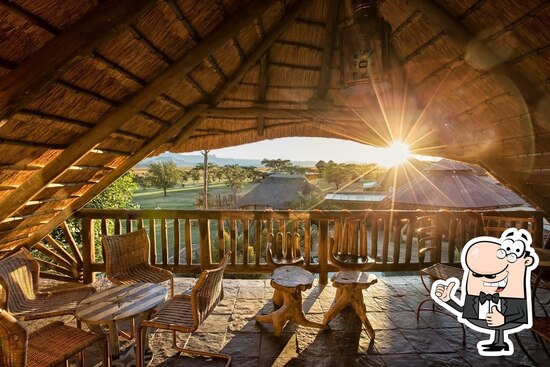 Menu at Amphitheatre Backpackers Lodge restaurant, South Africa