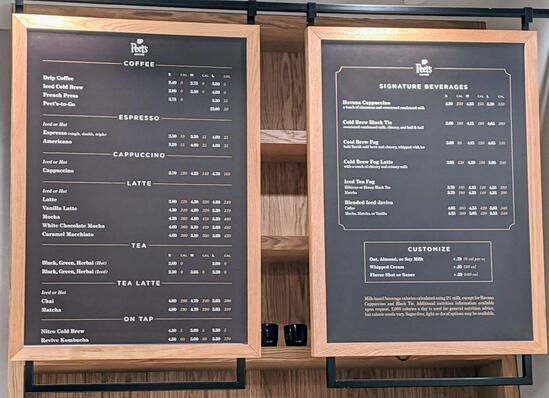 Menu at Capital One Café cafe, Atlanta, Peachtree Rd NE Space # 3078a 3078A
