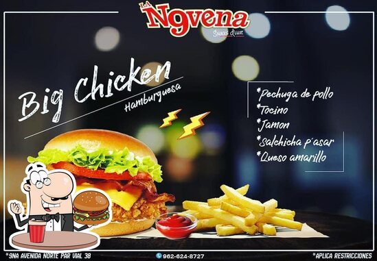 Menu at La Novena restaurant, Tapachula