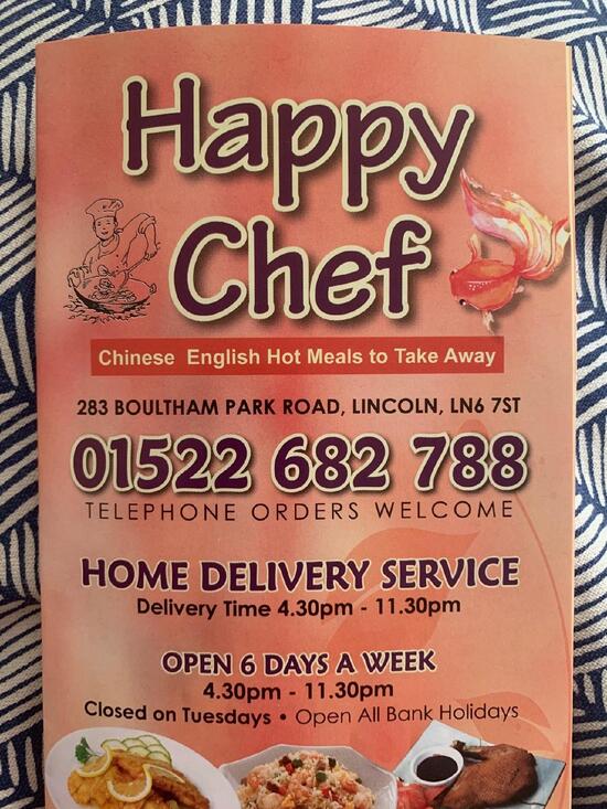 Menu at Happy Chef restaurant, Lincoln