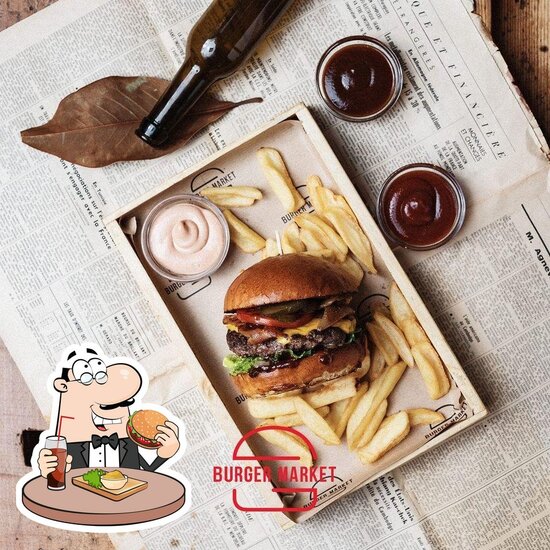 Menu at Burger Market restaurant, Budapest, Király u. 8