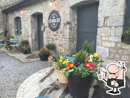 Menu at The Cobbles Collective cafe, Bridgend