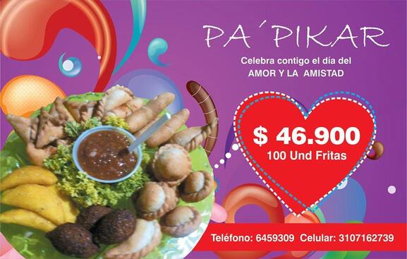 Menu at Pa Pikar restaurant, Cartagena