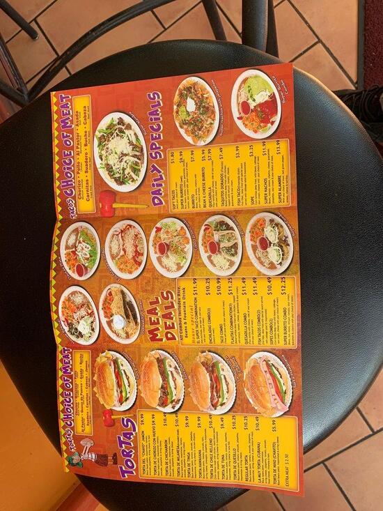 Menu at El Chavo Del 8 Tacos, Los Angeles