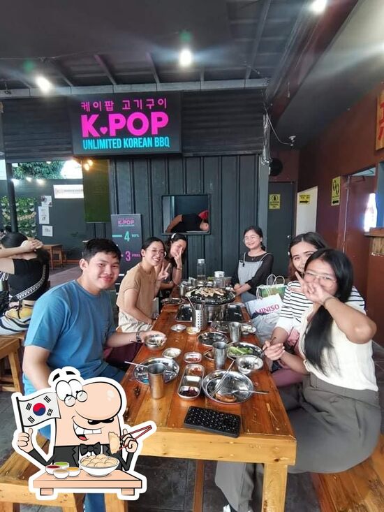 Menu at KPOP Samgyupsal restaurant, San Pedro