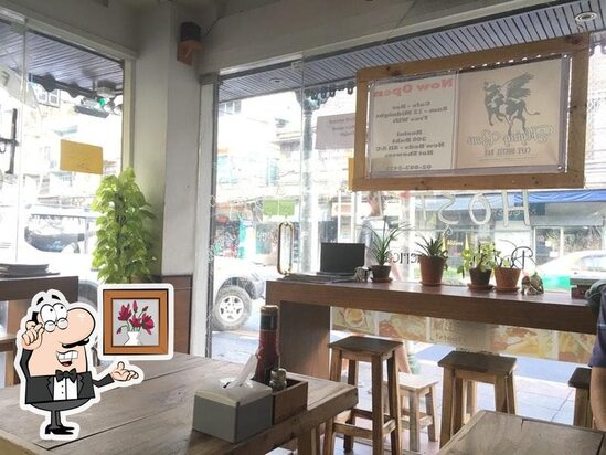 Menu at Flying Cow restaurant, Bangkok, 147 Samsen Rd