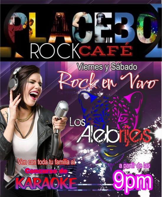 Menu at PLACEBO ROCK CAFE, Ciudad Nezahualcóyotl