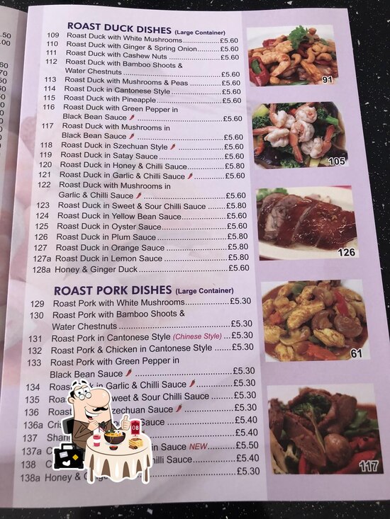Menu at New China Chinese take away, Carmarthen