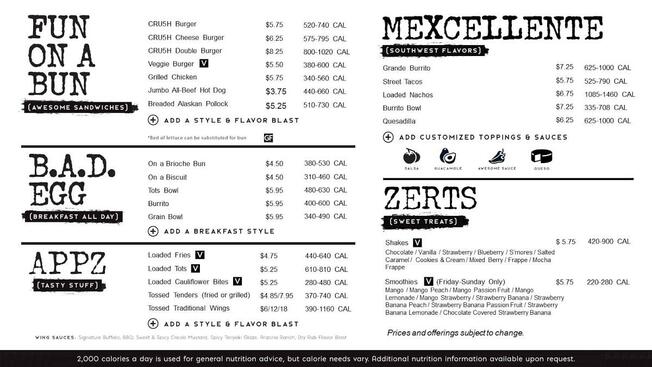 Menu at The Blue and Grey Cafe, Bethlehem