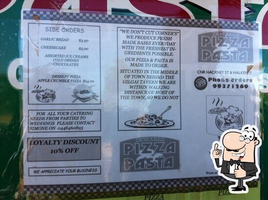 Kalbarri Pizza & Pasta in Kalbarri - Restaurant menu and reviews