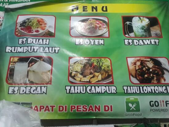 Menu at Warung Pak Kundono, Betro