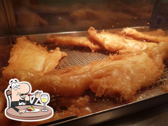 Menu at The Little Chippy restaurant, Tyldesley