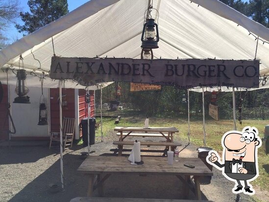 Menu at Alexander Burger Company restaurant, Cushing