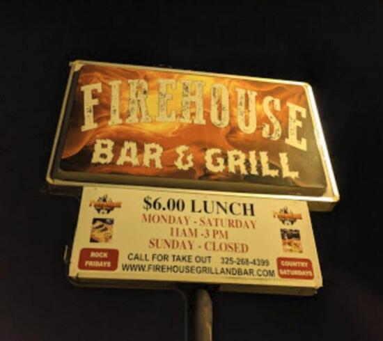 Menu at Firehouse Bar & Grill, Abilene