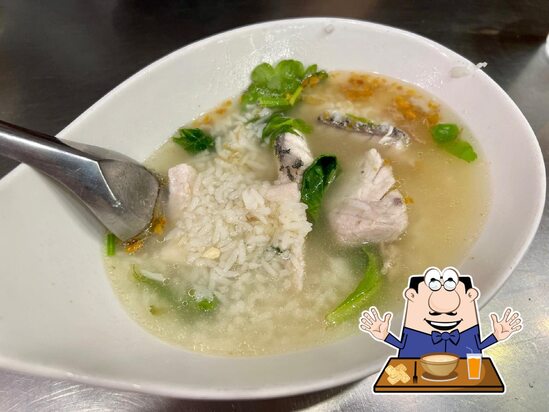 Menu at Fish Congee (Bean Sprout Alley) restaurant, Bangkok