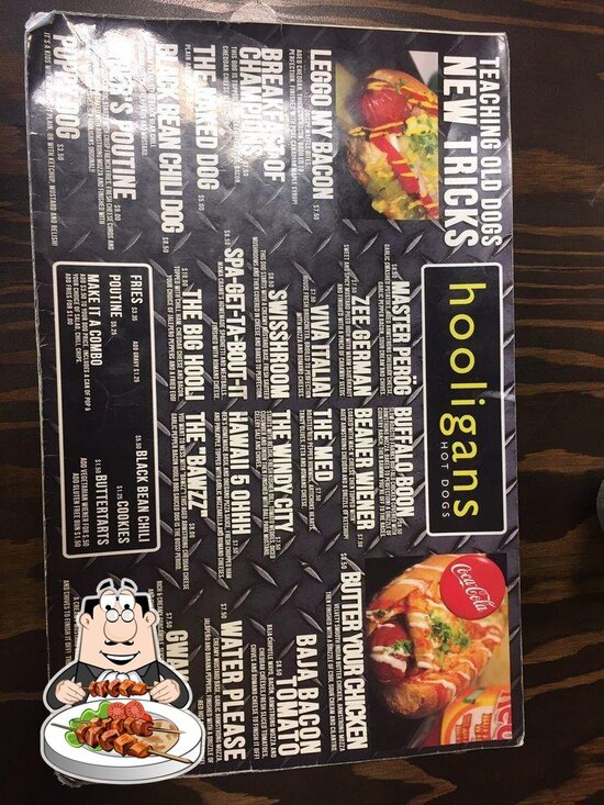 Menu at Hooligans restaurant, Kelowna, 304-1500 Banks Road