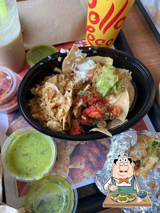 Carta de comida rápida El Pollo Loco, Merced