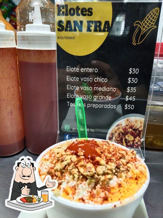 Menu at Elotes San Fra, San Nicolás de los Garza