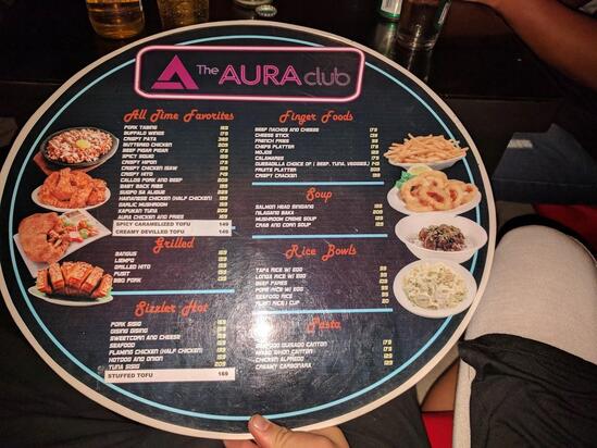 Menu at Prism Superclub, Cabanatuan City