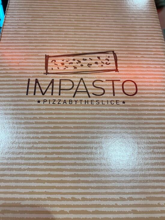 Menu at Impasto, Paros