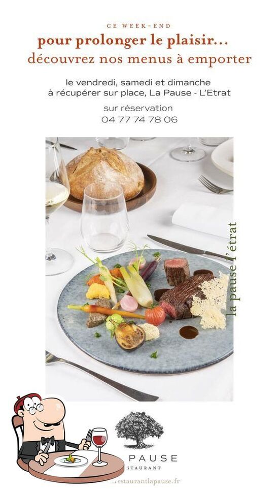Menu at La Pause restaurant, L'Étrat