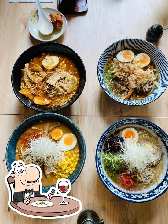 Menu at Isai Ramen restaurant, Prague